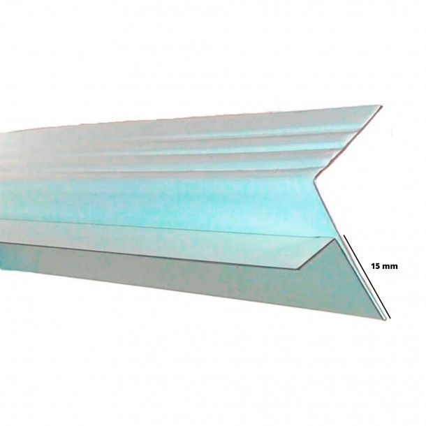 Perfil Alheta Duplo L Lacado Branco para Gesso Cartonado 15x0,50mm 3M ...